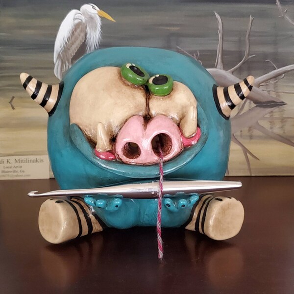 Gray Ceramic Monster Planter - Etsy