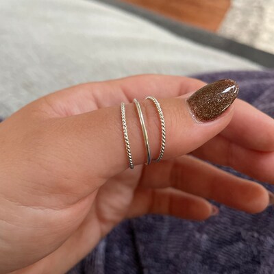 Stacking Rings, Midi Rings/ Sterling Silver/ Gold Filled - Etsy