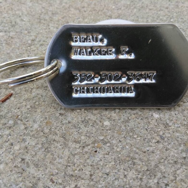 WW2 / Vietnam Era Notched Military Personalized Dog Tag Set (2 ...