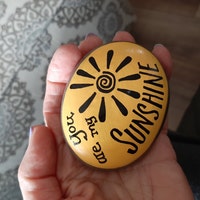 Encouragement Stones With Flowers, Set of 10 Affirmation Pocket Rocks ...