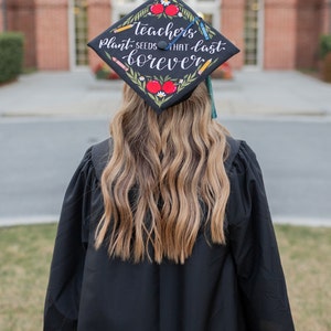 Embroidered Teachers Graduation Cap Topper Graduation Cap Decoration ...