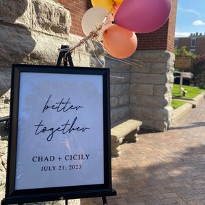 Better Together Welcome Sign Wedding Welcome Sign Acrylic Welcome Sign ...
