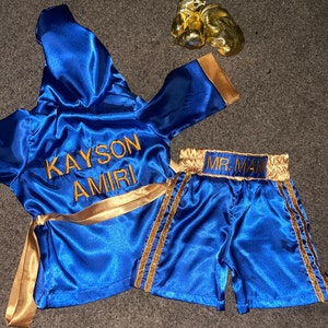 Kids Personalized Boxing Set Robe, Shorts, Baby Gloves. - Etsy