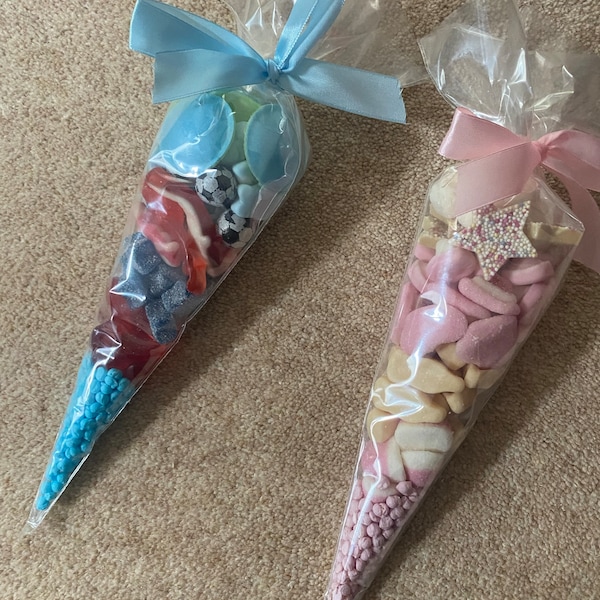 Football Cones - Red / Blue / White Pick 'n' Mix Sweet Cones - Etsy UK