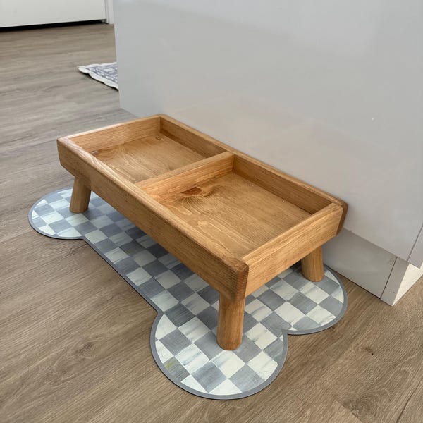 Large Modern Dog Food Stand | Elevated Dog Feeder | Dog Feeding Table ...