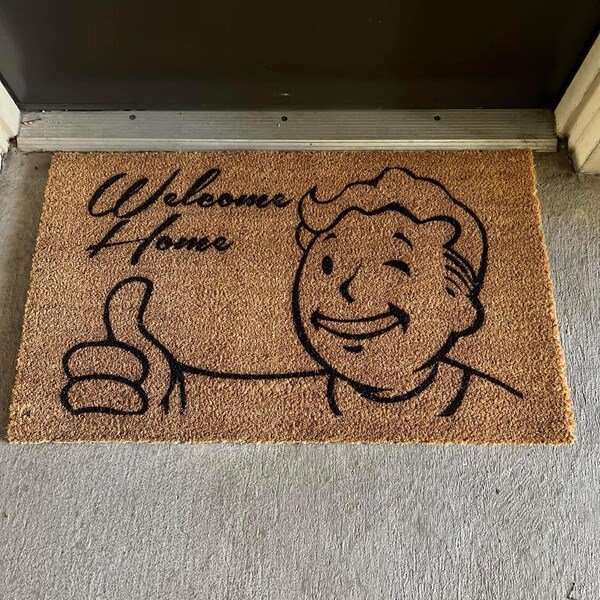 Fallout Boy Vault-tec Nuka Cola Wasteland Doormat Welcome Mat Eco ...
