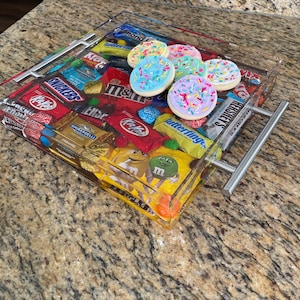 Gummy Bear Candy Tray, Colorful Serving Tray, Coffee Table Tray, Candy ...