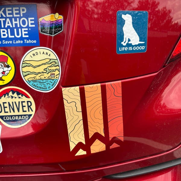 Retro Mountain Topo PVC Patch - Etsy