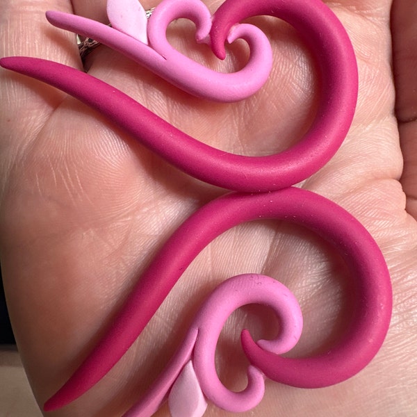 Double Foxtail Hanger Earrings for Stretched Lobes - Fake, 2g, 0g, 00g ...