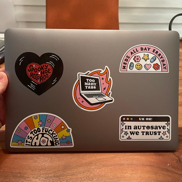 Too many tabs Vinyl Sticker – Funny Laptop Decal for Multi‐taskers - Etsy