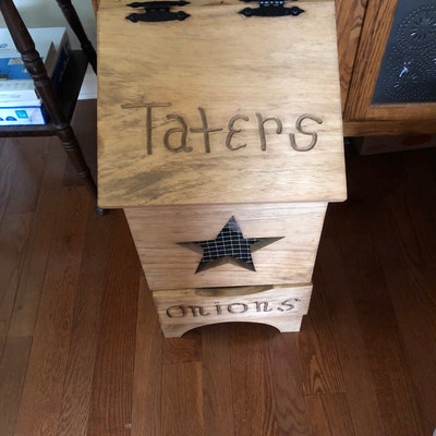 Potato Bin, Potato and Onion Bin, Rustic Potato Bin, Rustic Decor ...