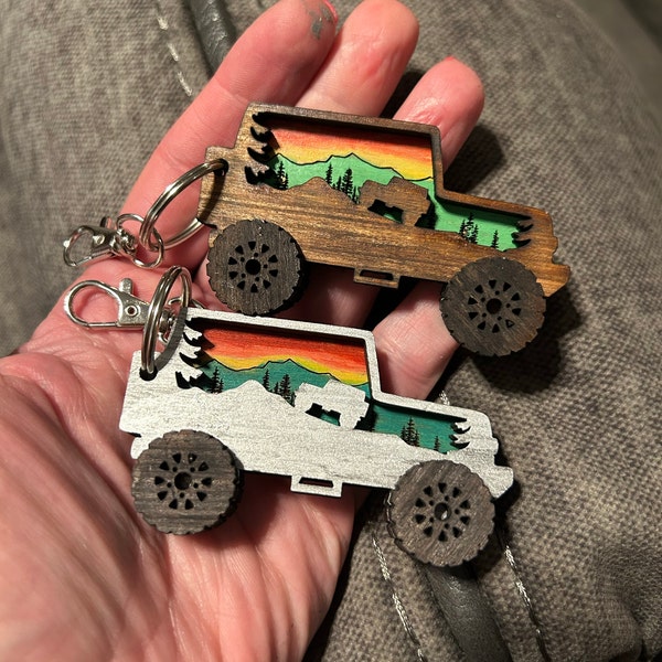 Offroad Keychain SVG | Offroad Vehicle SVG Keychain | Glowforge ...