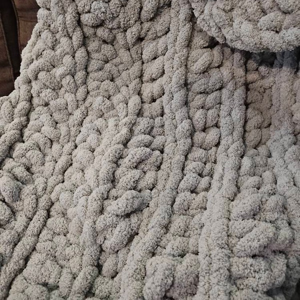 CROCHET PATTERN & VIDEO/ Chunky Cabin Throw, Jumbo Blanket Yarn Pattern ...