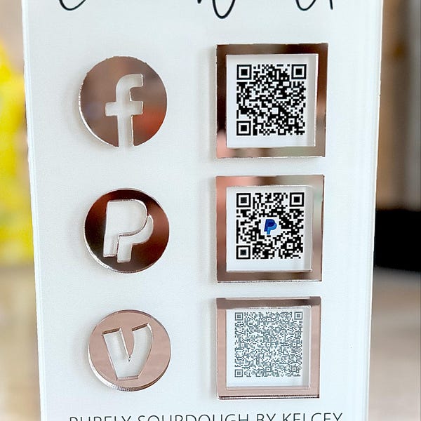 Virtual Tip Jar Sign Mini QR Code Sign Feeling Tipsy Frosted Acrylic - Etsy