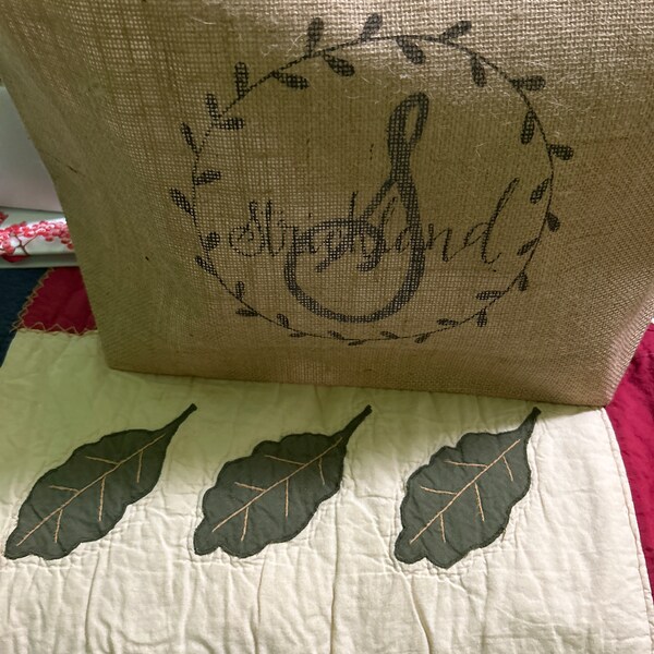 Monogram Burlap Storage Container, Burlap Bin, Reusable Gift Basket ...