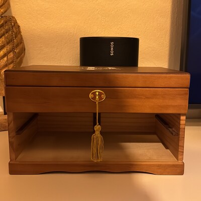 Wooden Jewelry Box, Large Jewelry Organizer Storage With Lock, Jewelry ...