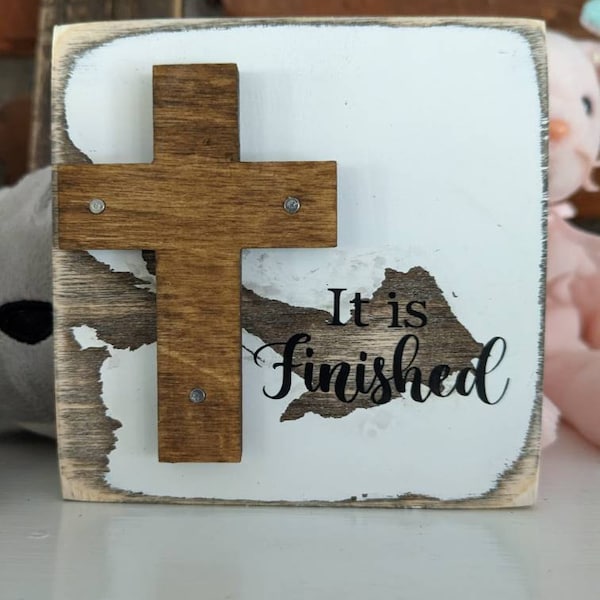Easter Lamb Christian Sign, Farmhouse Christian Sign for Home, He Left ...