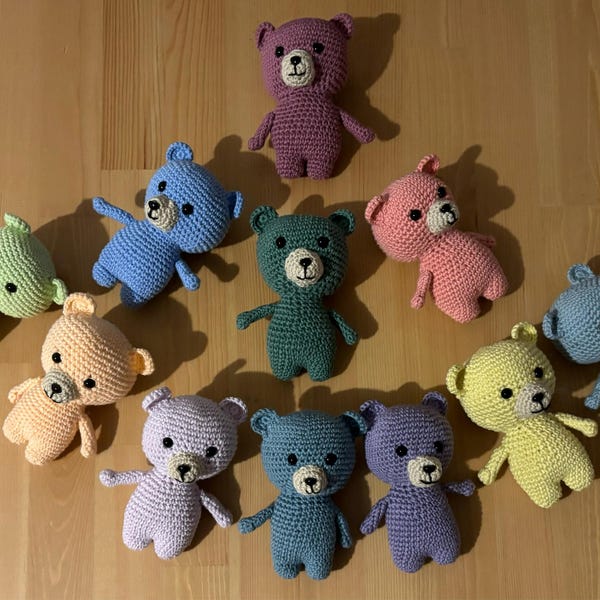 Mini Bear Crochet Pattern , Amigurumi Small Forest Animal Crochet PDF Ebook , Beginners Small ...