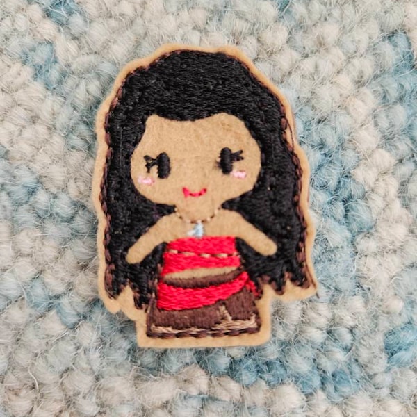 Polynesian Princess Feltie Digital Embroidery Design - Etsy
