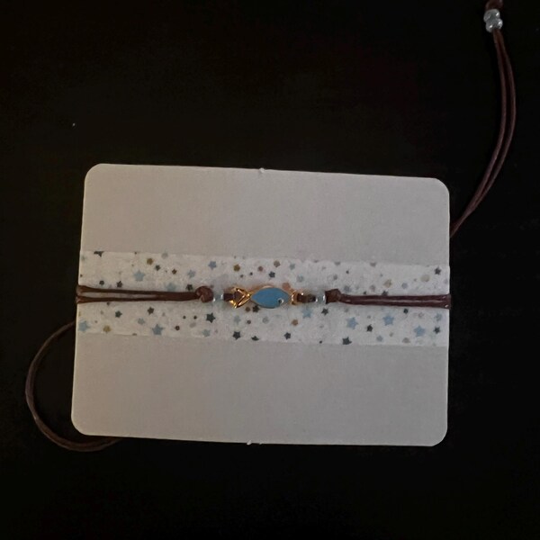 Small Cute Fish Bracelet | Cord Bracelet With Fish Link and Miyuki ...