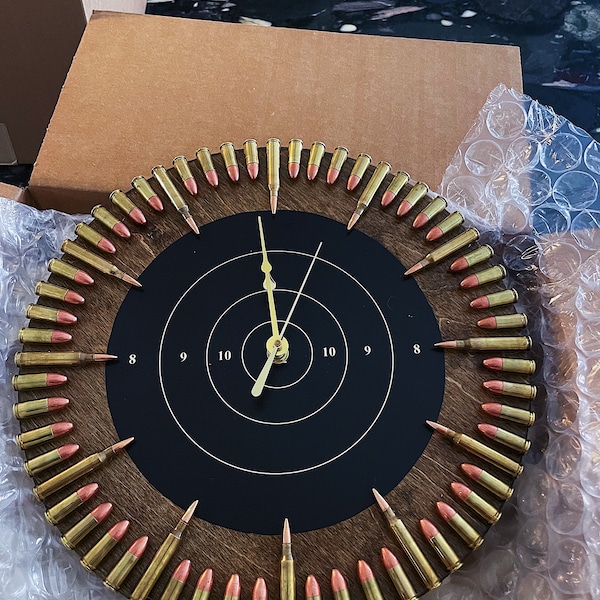 Original Dark Walnut Hybrid Bullet Clock. the Perfect Gift for the Hard ...