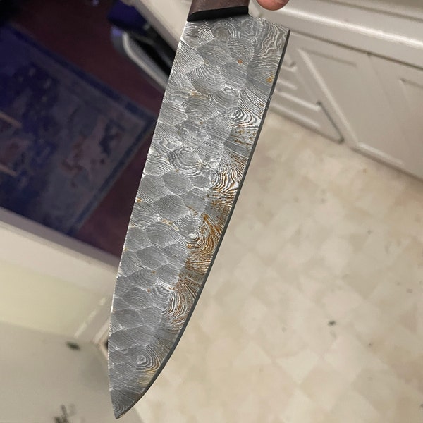 8 Pcs Hand Forged Damascus Steel Chef Set, Handmade Damascus Kitchen ...