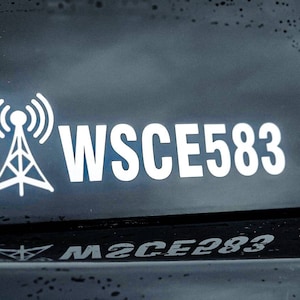 Ham Radio Callsign Antenna Callsign Window Decal - Etsy