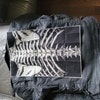 Ribcage Back Patch, Ribcage, Skeleton Patch, Bones Patch, Cloth Patch, Spine, Back Patch, Canvas ...