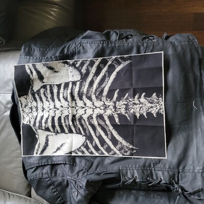 Ribcage Back Patch, Ribcage, Skeleton Patch, Bones Patch, Cloth Patch ...