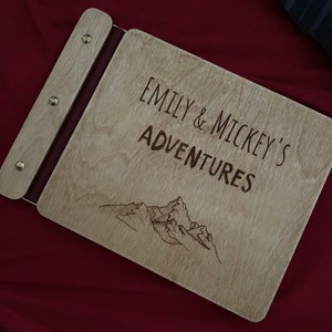 Leather Personalized Adventure Book for Couple, Honeymoon Memory Book ...