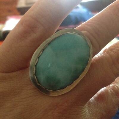 Alacron Turquoise Charm Necklace Hand Stamped Turquoise Necklace ...