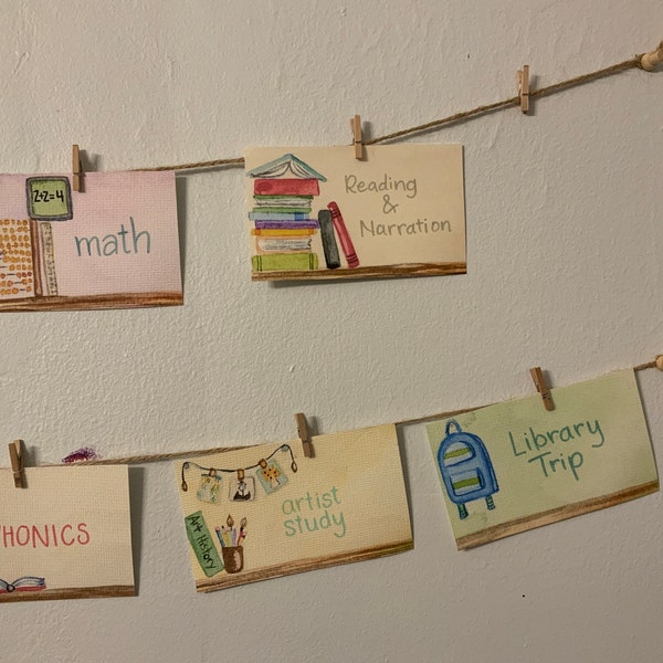 Watercolor Nature Themed Month Printable, Pocket Chart Calendar Months ...