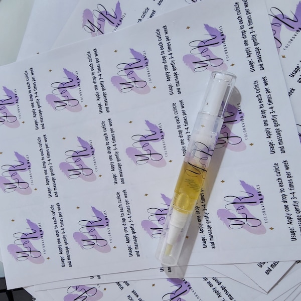 DIY Cuticle Oil Pen Label Template, Editable CANVA Cosmetic Twist Tube ...