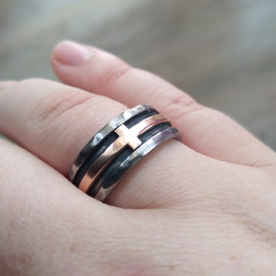 Cracked 3D Printed Titanium Gold Inlay Ring HALF CRACK - Etsy