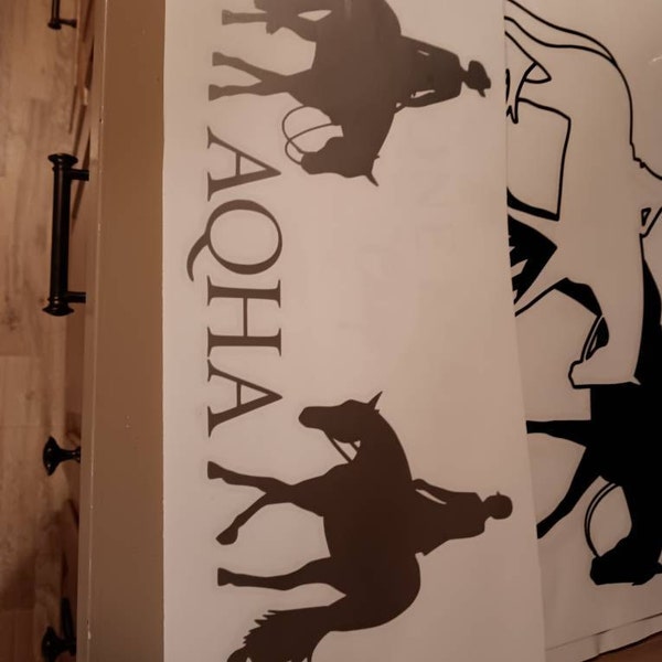 AQHA Horse Vinyl Car, Trailer, Bucket Decal Western Pleasure and ...