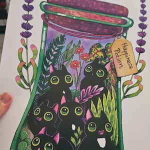Happiness Potion Art Print - Etsy