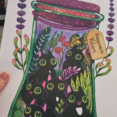 Happiness Potion Art Print - Etsy