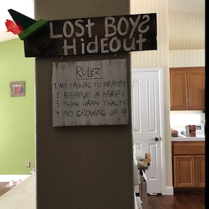 Lost Boys Hideout Door Sign Peter Pan - Etsy