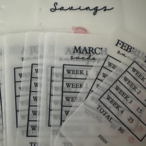 A6 White Divider Envelopes, Minimalist Tabbed Cash Wallets, Set of 5 ...