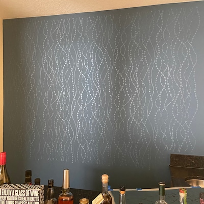 Pearls Wall Stencil LARGE WALL STENCILS Instead of Wallpaper Easy to ...