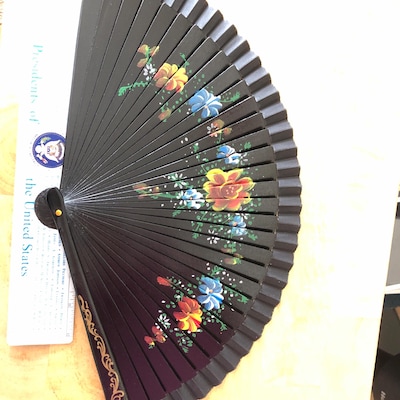 White/black/purple Sequin Folding Fan W/ Gift Bag for Wedding Party ...