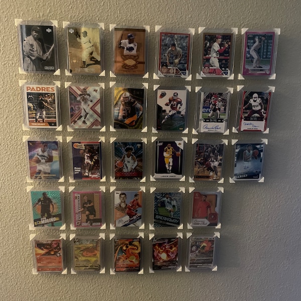 Trading Card Wall Display- Set of 20 - Etsy