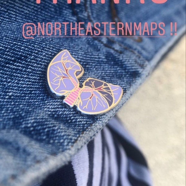Lungs Enamel Lapel Pin- EP108- Lungs, Asthma, Respiratory, and Anatomy ...