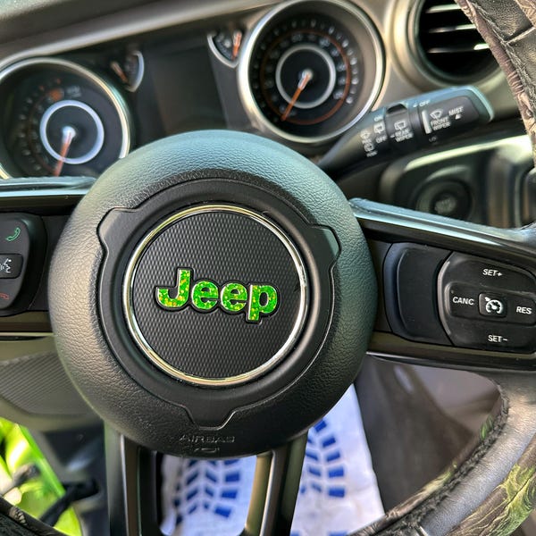 Holographic Sequins Steering Wheel Jeep Sticker Decal, Wrangler JK, JL ...