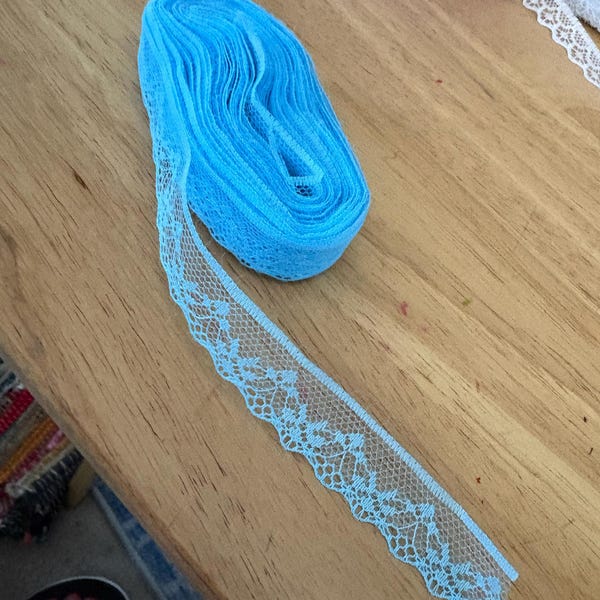 10 Yards of Light Pink Lace Ribbon/ Light Pink Lace Trim Approx. 0.7 ...