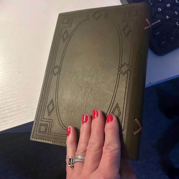 Handmade Italian Leather Journal | Personalized Olive Green Leather ...