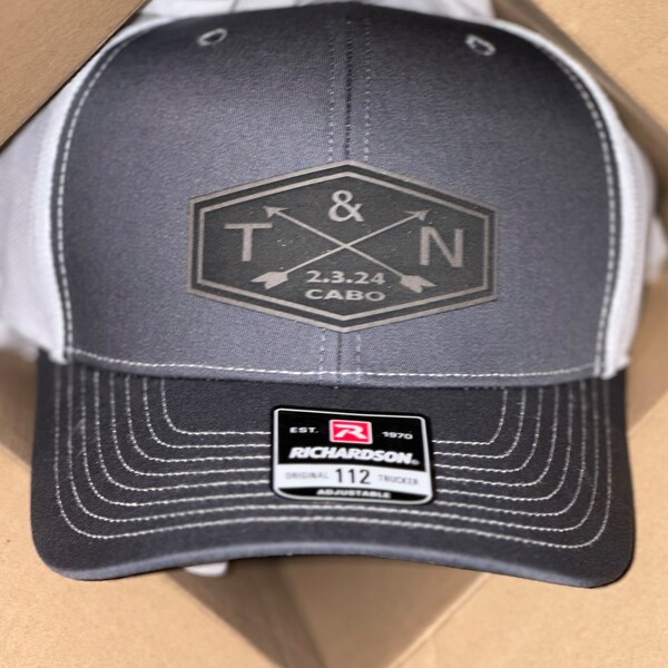 Custom Wedding Anniversary Couples Hats With Personalized Initials and ...