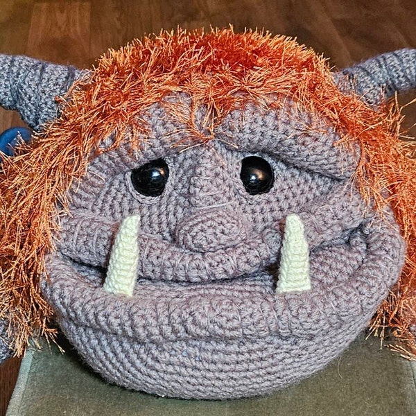 Huge Crochet Fluffy Monster Trophy Head Pattern, PDF Digital Download ...