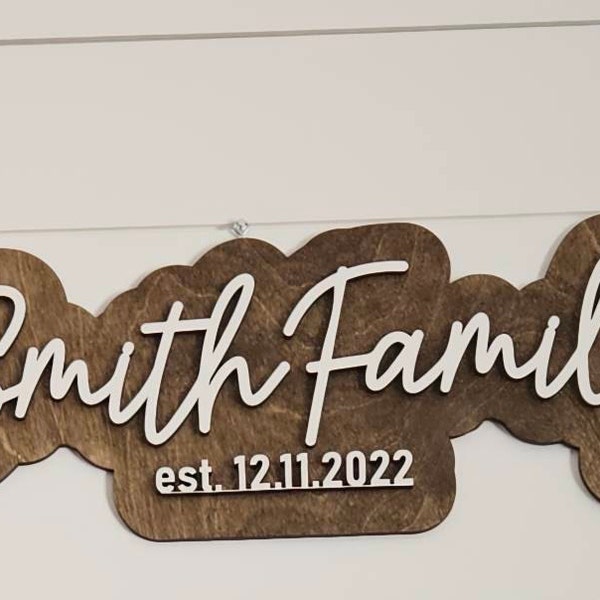 Custom Wooden Wall Name Sign Wood Big Letters Modern Nursery Bedroom ...