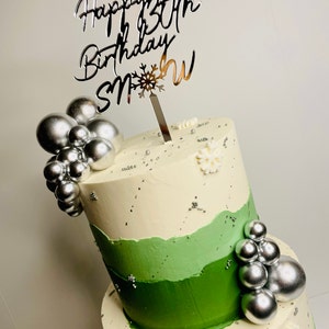 Anniversary Cake Topper | Birthday Cake Topper| Layered Cake Topper ...